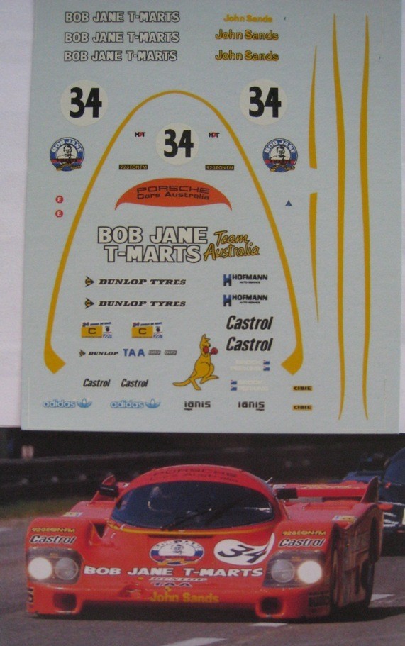 PORSCHE 956 n° 34 BOB JANE T MARTS LE MANS 1984 DECAL DMC 1/43e