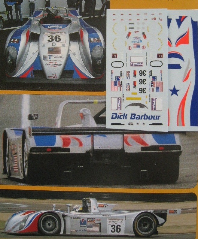 REYNARD 01Q JUDD n° 36 LE MANS 2001 DECAL 1/43e PROV.MOULAGE