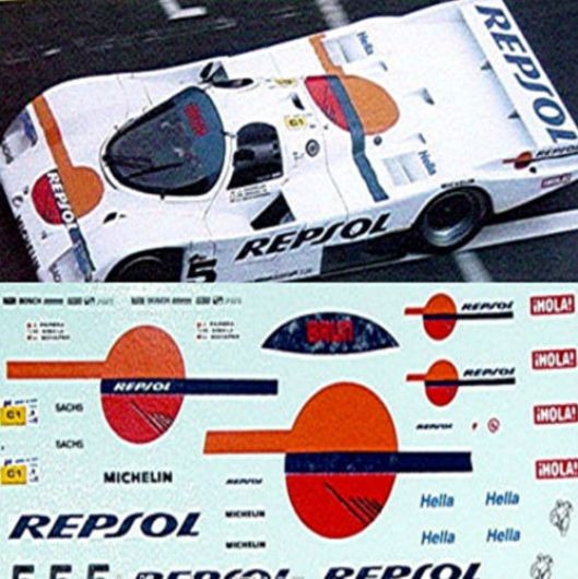 PORSCHE 962 C n° 5 REPSOL LE MANS 1988 DECAL 1/43e