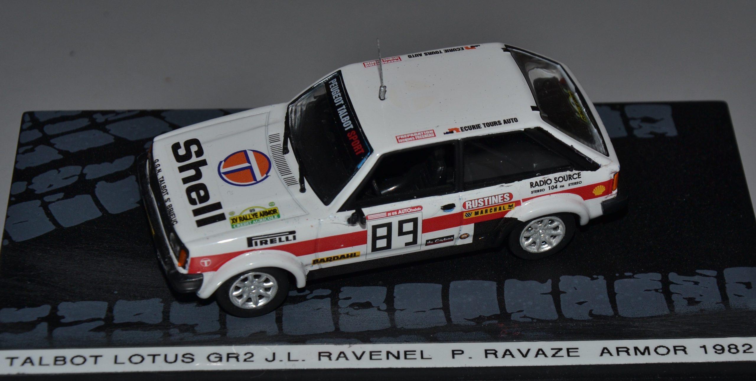 TALBOT LOTUS n° 89 RALLYE D'ARMOR 1982 RAVENEL DECAL 1/43e