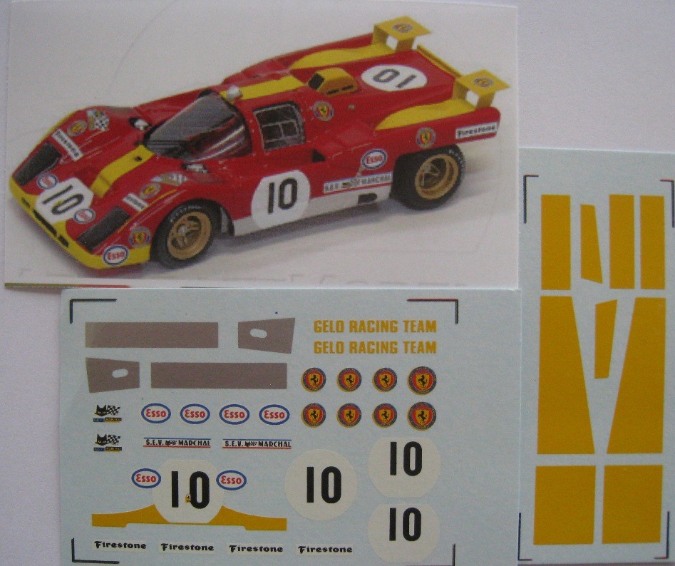 FERRARI 512 M n° 10 LE MANS 1971 GELO RACING TEAM
