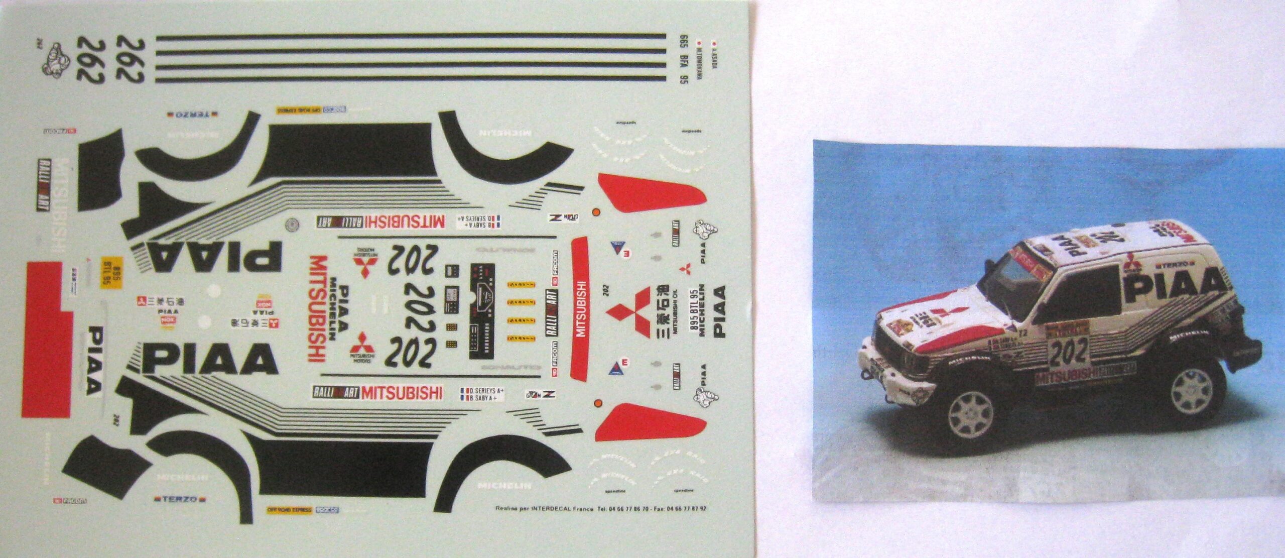 MITSUBISHI PAJERO T2 n° 202 " PIAA " DAKAR 1997